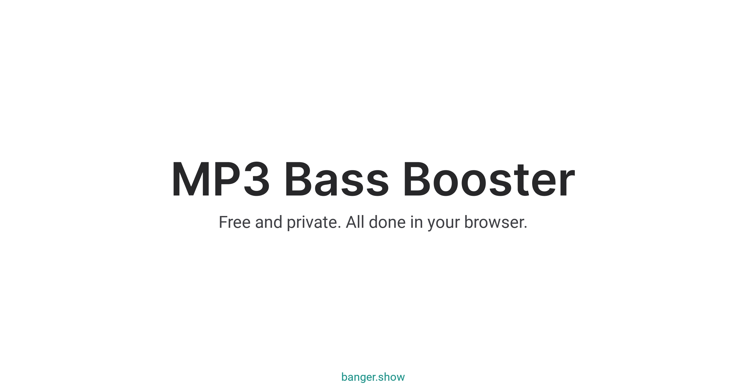 MP3 Bass Booster | banger.show